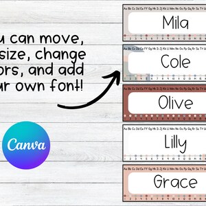 Boho Rainbow Editable Desk Name Tags, Classroom Labels for Students ...