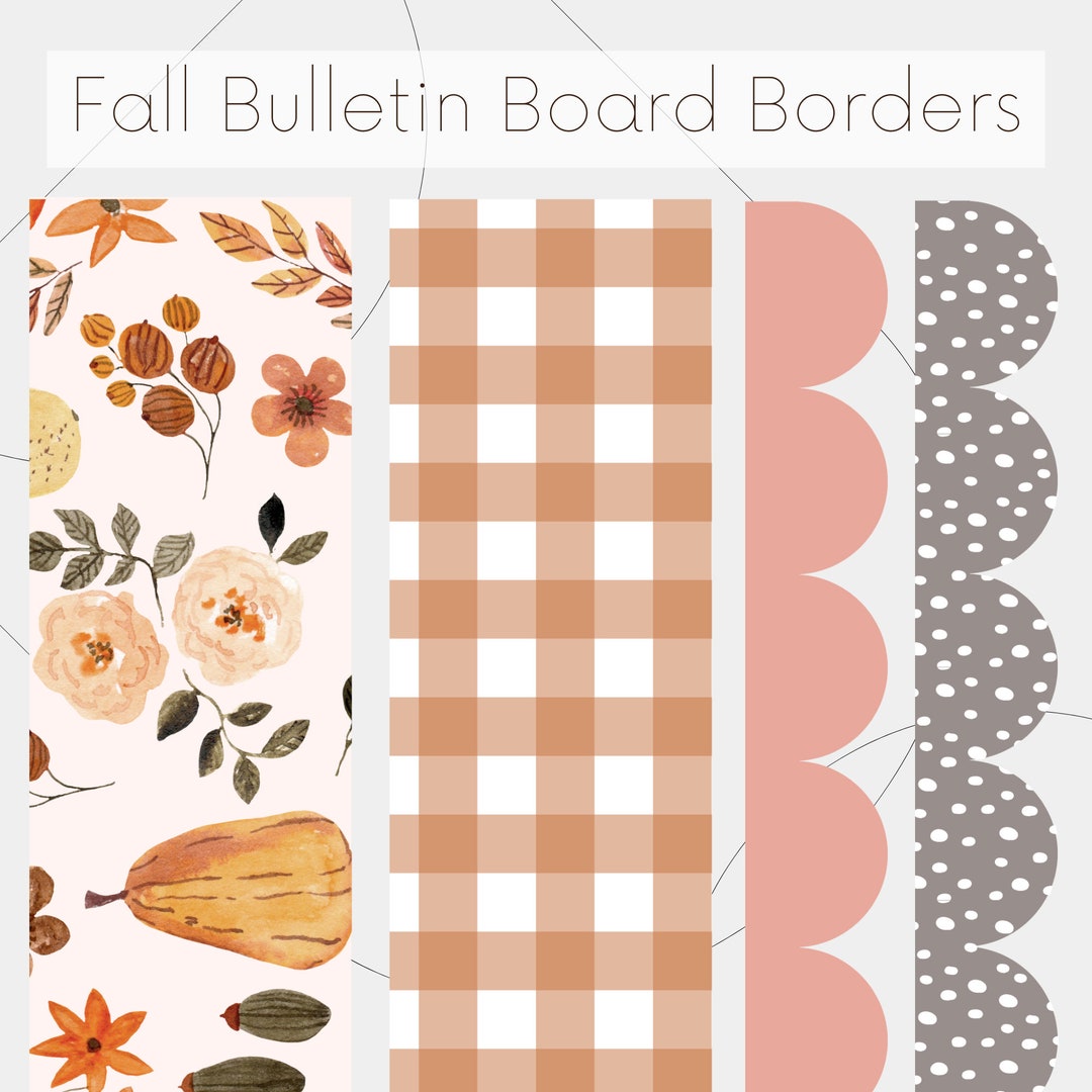 Fall Bulletin Board Borders | Fall Classroom Decor, Autumn Bulletin ...
