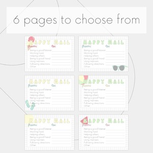 Teacher Happy Mail, Editable Summer Happy Mail for Students, Printable ...