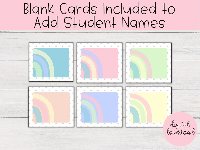 Center Signs Pastel Rainbow Center Signs, Printable Center Posters ...