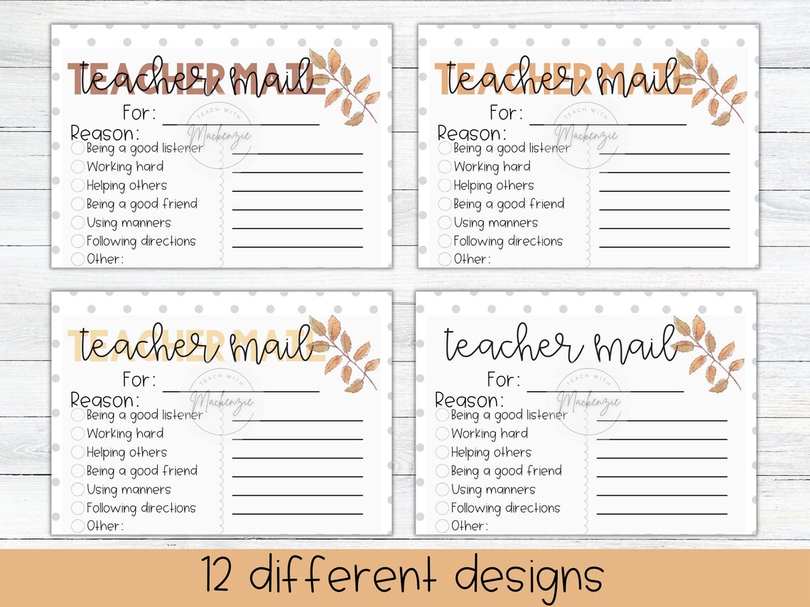 Printable Teacher Mail Fall Watercolor Back to School - Etsy