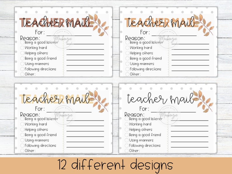 Printable Teacher Mail Fall Watercolor Back to School - Etsy