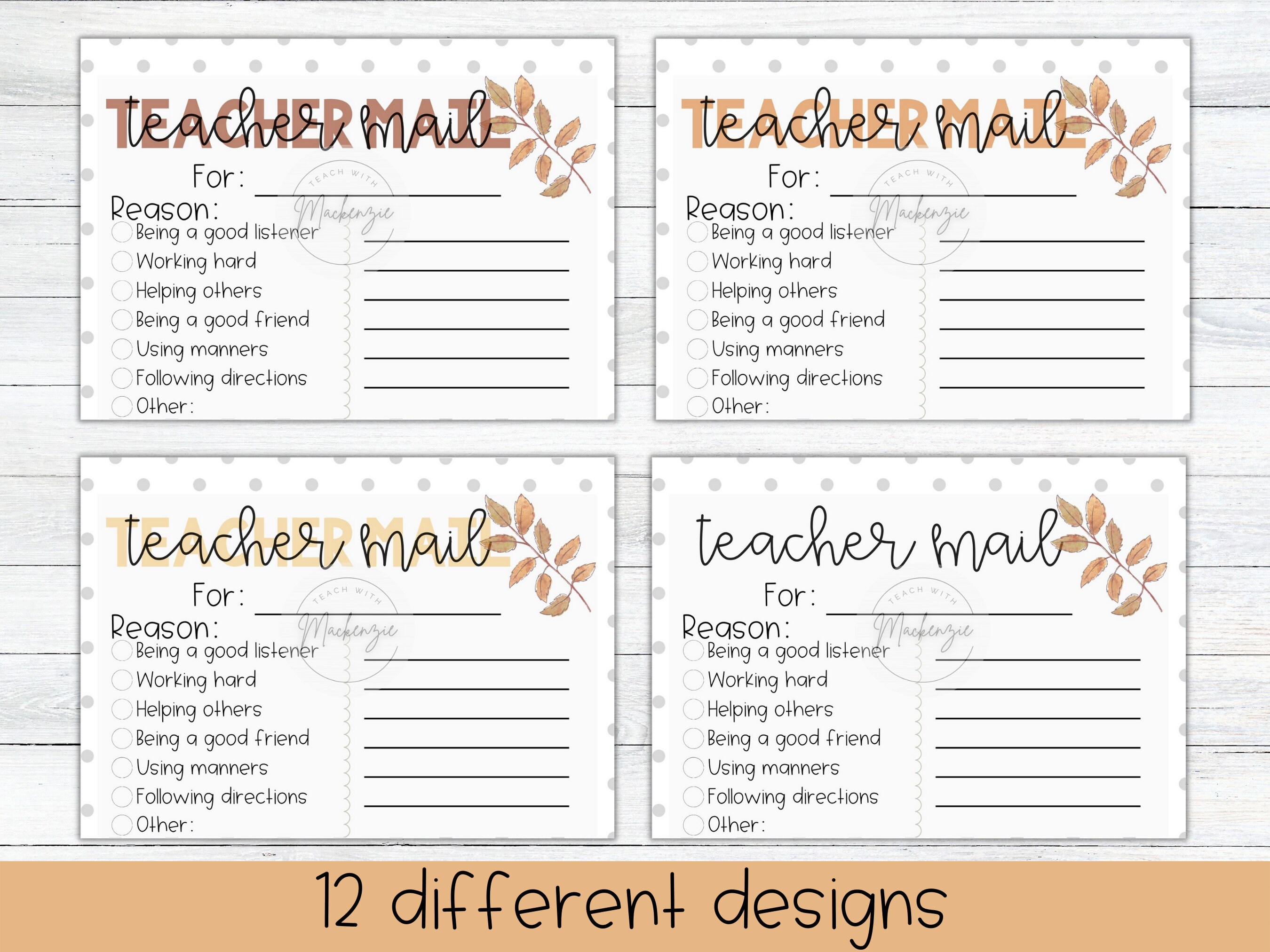 Printable Teacher Mail Fall Watercolor Back to School - Etsy