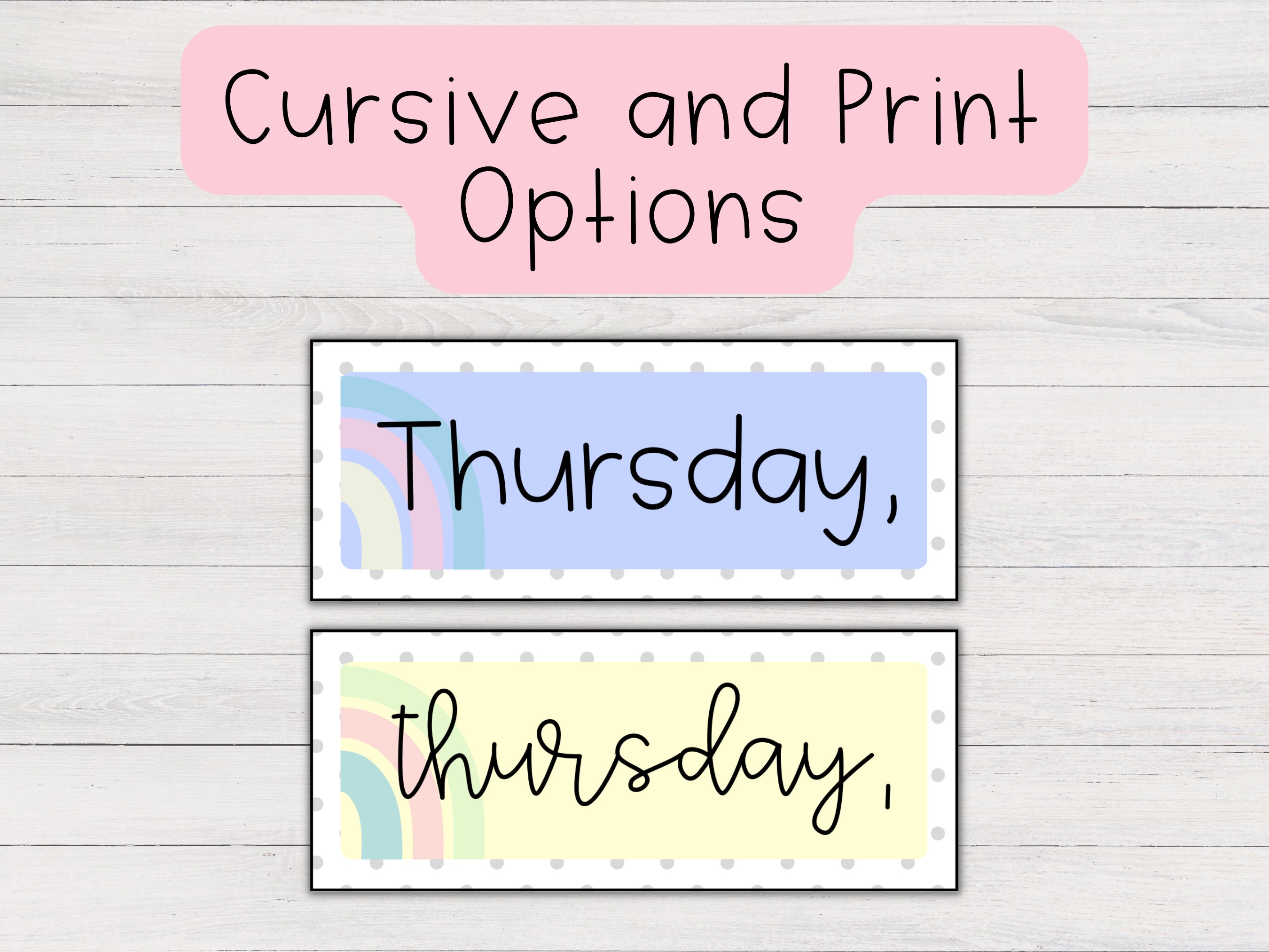 Pastel Rainbow Flip Calendar Cards Pocket Chart Cards, Classroom ...