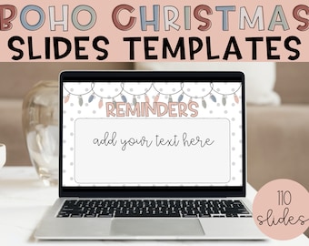 Christmas Boho Rainbow Google Slides Templates - Etsy