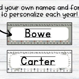 Boho Rainbow Editable Desk Name Tags, Classroom Labels for Students ...