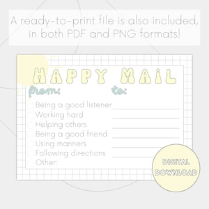 Teacher Happy Mail, Editable Summer Happy Mail for Students, Printable ...