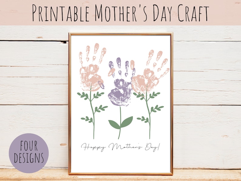 Printable Mother S Day Craft Hand Print Craft Handprint Art Mother