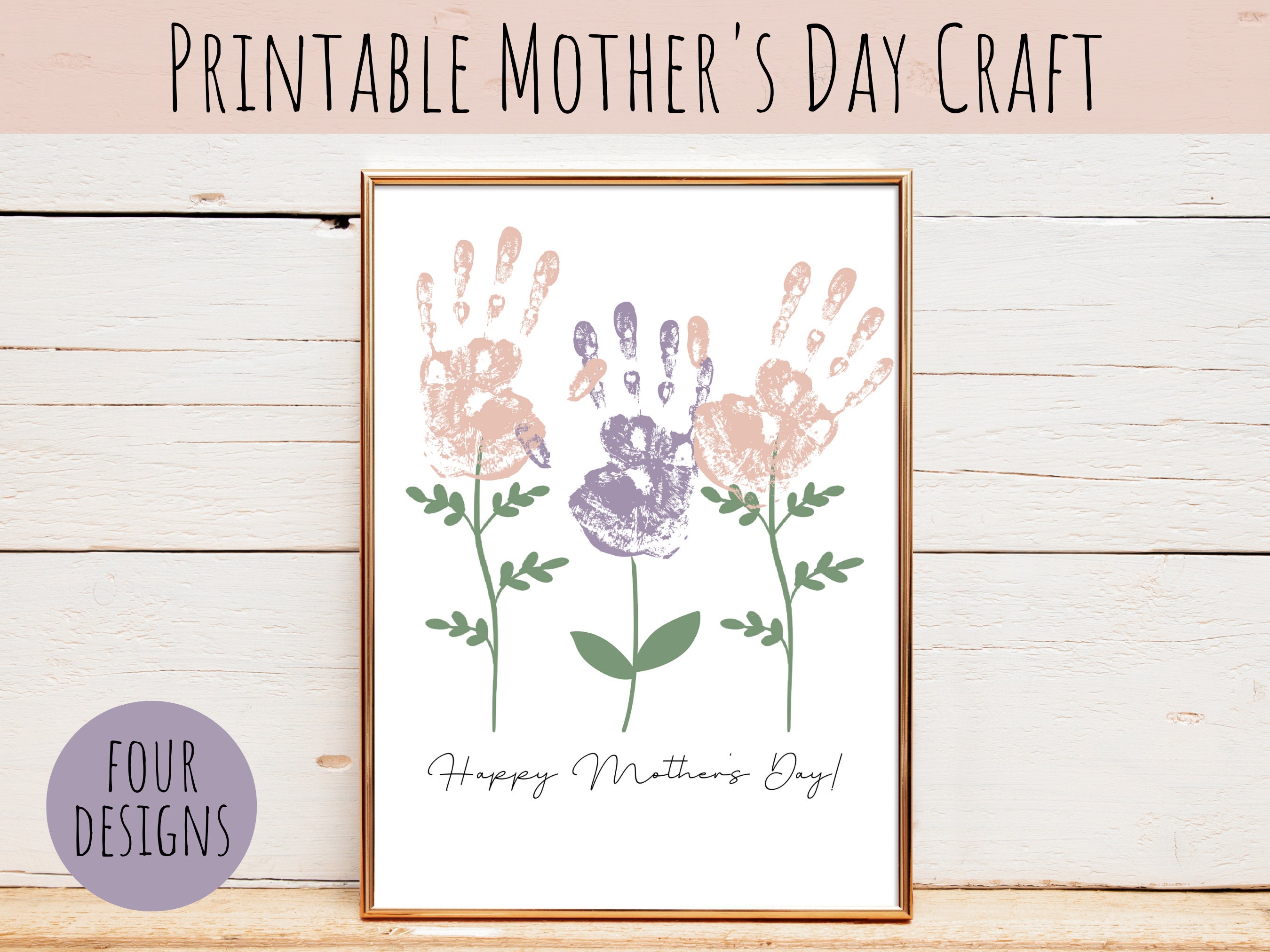 Printable Mother's Day Craft Hand Print Craft, Handprint Art, Mother's ...