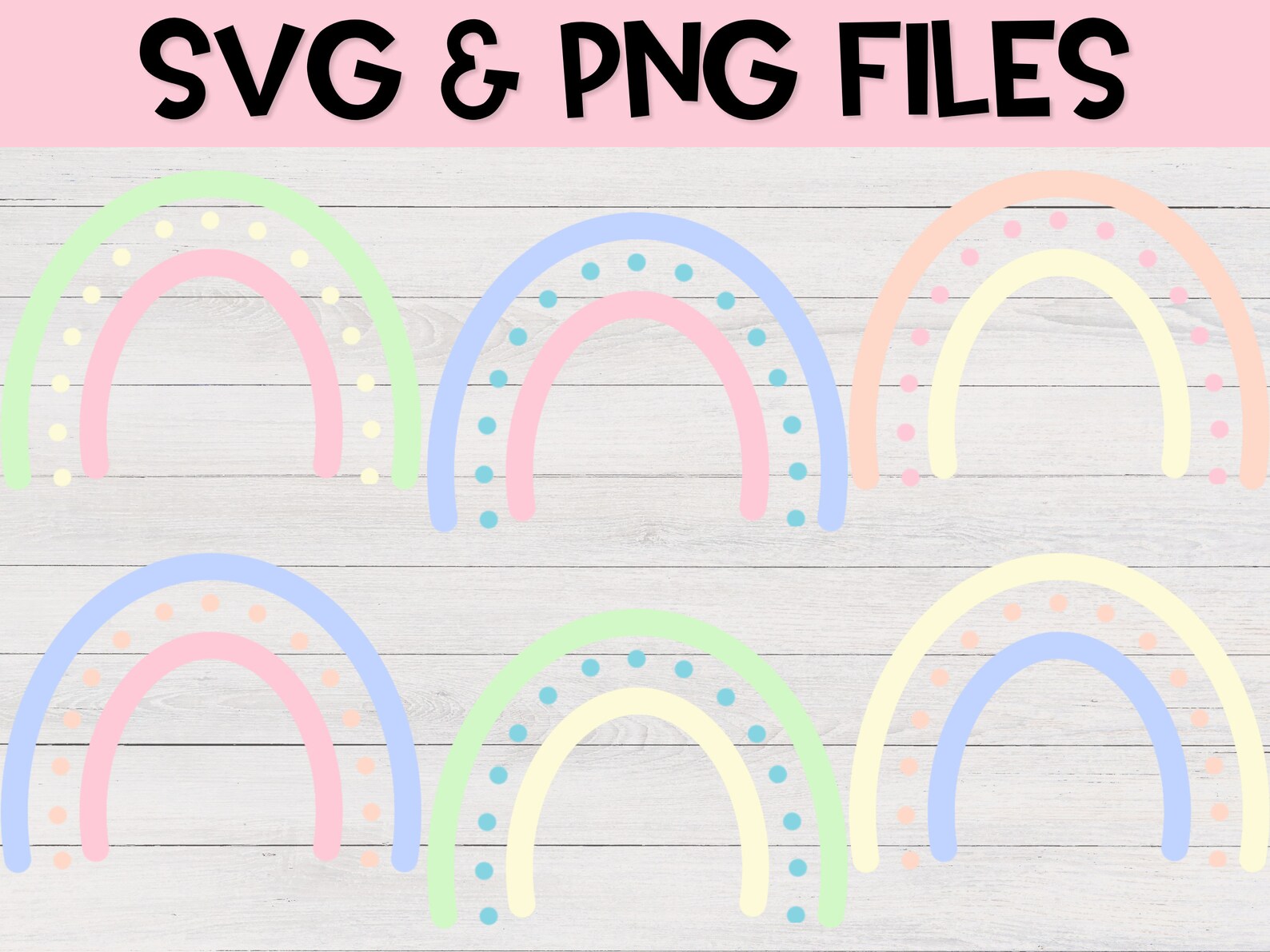 Pastel Rainbow Clipart Rainbow Clipart, Rainbow PNG, Pastel Rainbow SVG ...