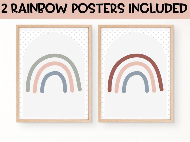 Boho Rainbow Alphabet Posters | Classroom Decor, Printable Wall Art ...