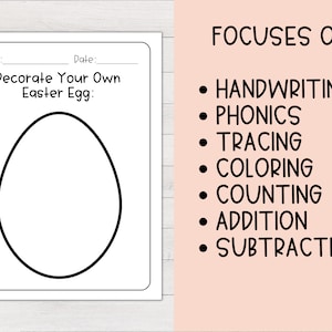 Easter Worksheet Bundle | Preschool Worksheets, Kindergarten Worksheets ...