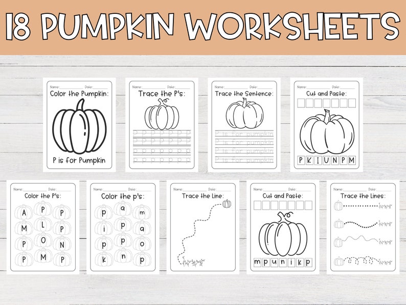 Fall Worksheet Bundle Preschool and Kindergarten Homeschool - Etsy
