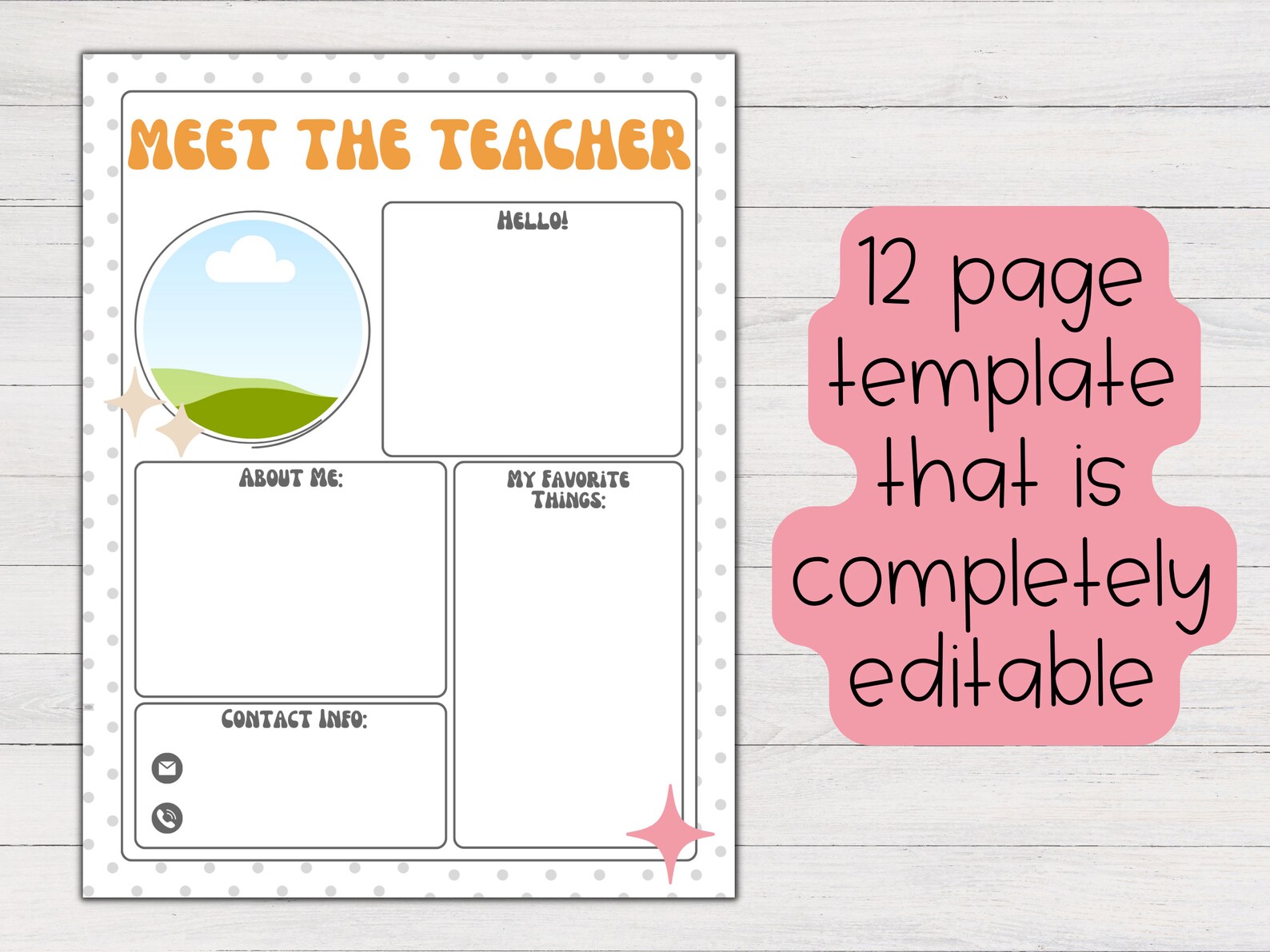 Editable Meet the Teacher Template Groovy Meet the Teacher Template ...
