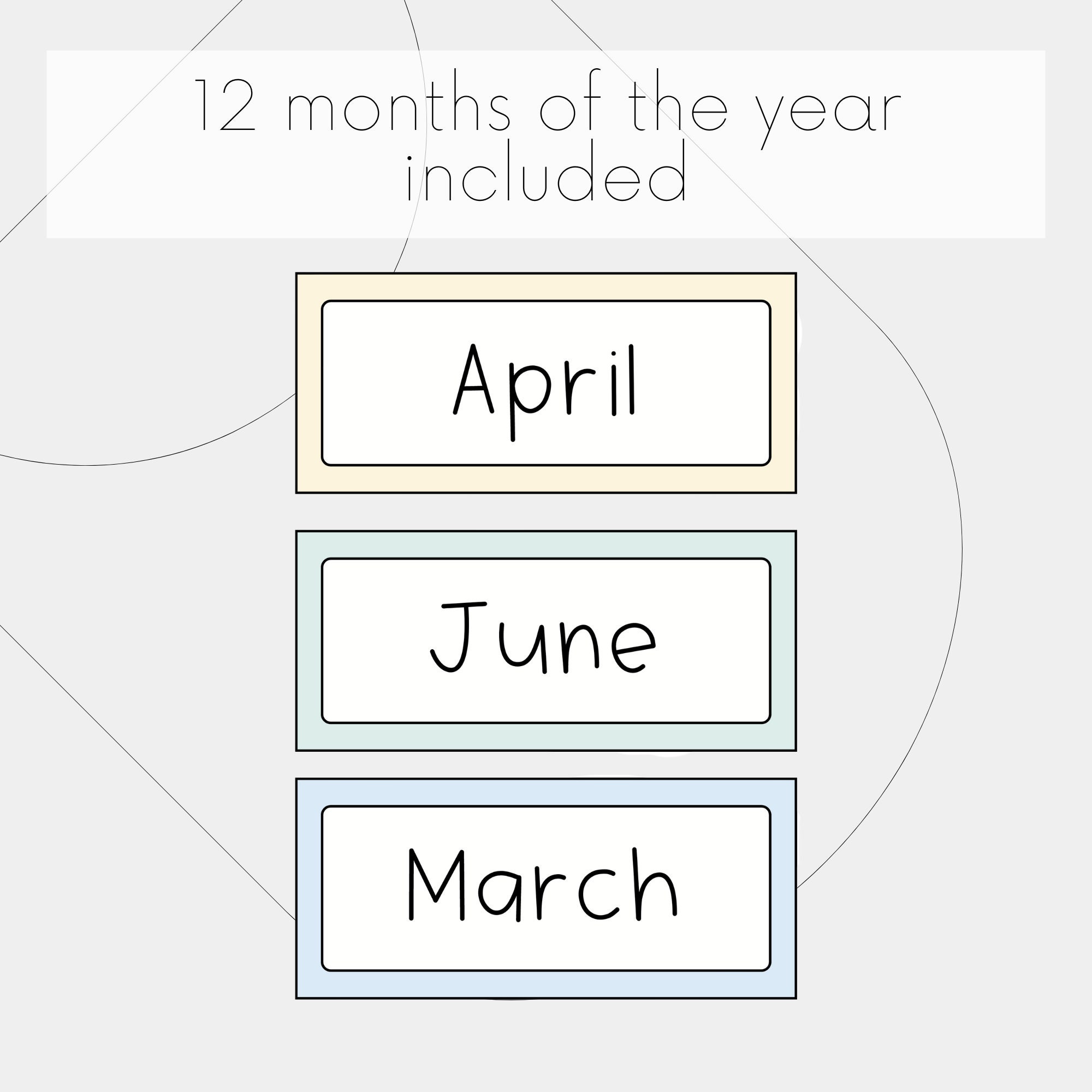 Simple Pastel Flip Calendar and Pocket Chart Cards for Pastel Classroom ...
