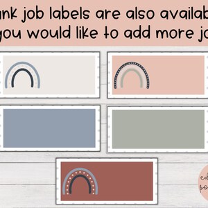 Boho Rainbow Classroom Job Labels | Editable | Polka Dot, Classroom ...