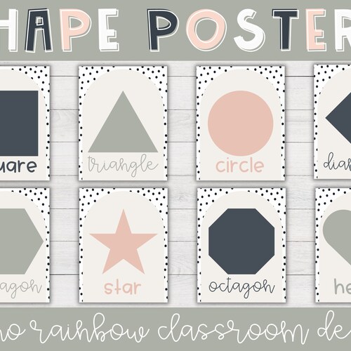 Boho Rainbow Number Posters Classroom Decor Classroom - Etsy