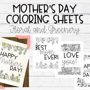 Mother's Day Cards | Coloring Pages | Black and White Floral and ...