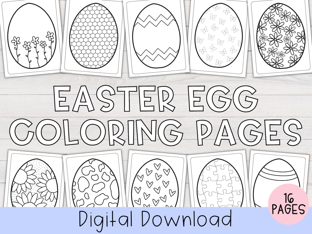 Printable Easter Egg Coloring Pages | Easter Coloring Page, Easter ...
