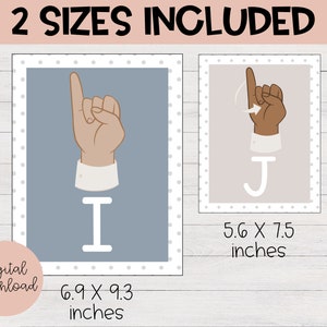 American Sign Language ABC Posters ASL Posters, Boho Rainbow ASL ...