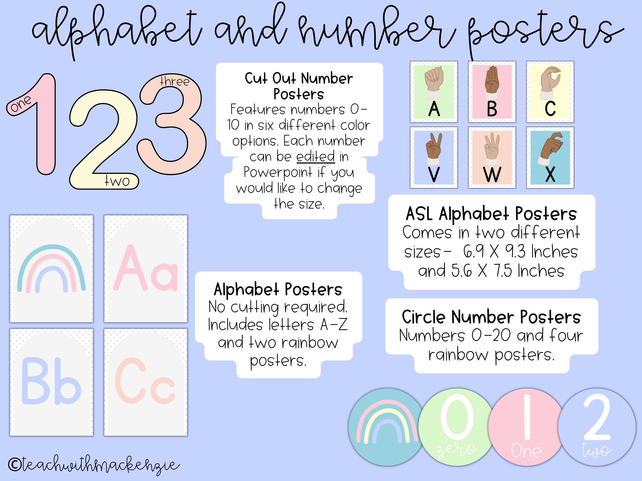 Pastel Rainbow Classroom Decor Bundle Classroom Posters, Pastel ...