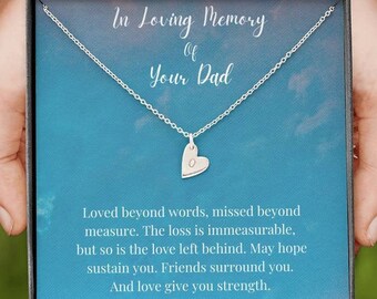 Loss of Father Gift Grief Gift Father Remembrance Necklace | Etsy