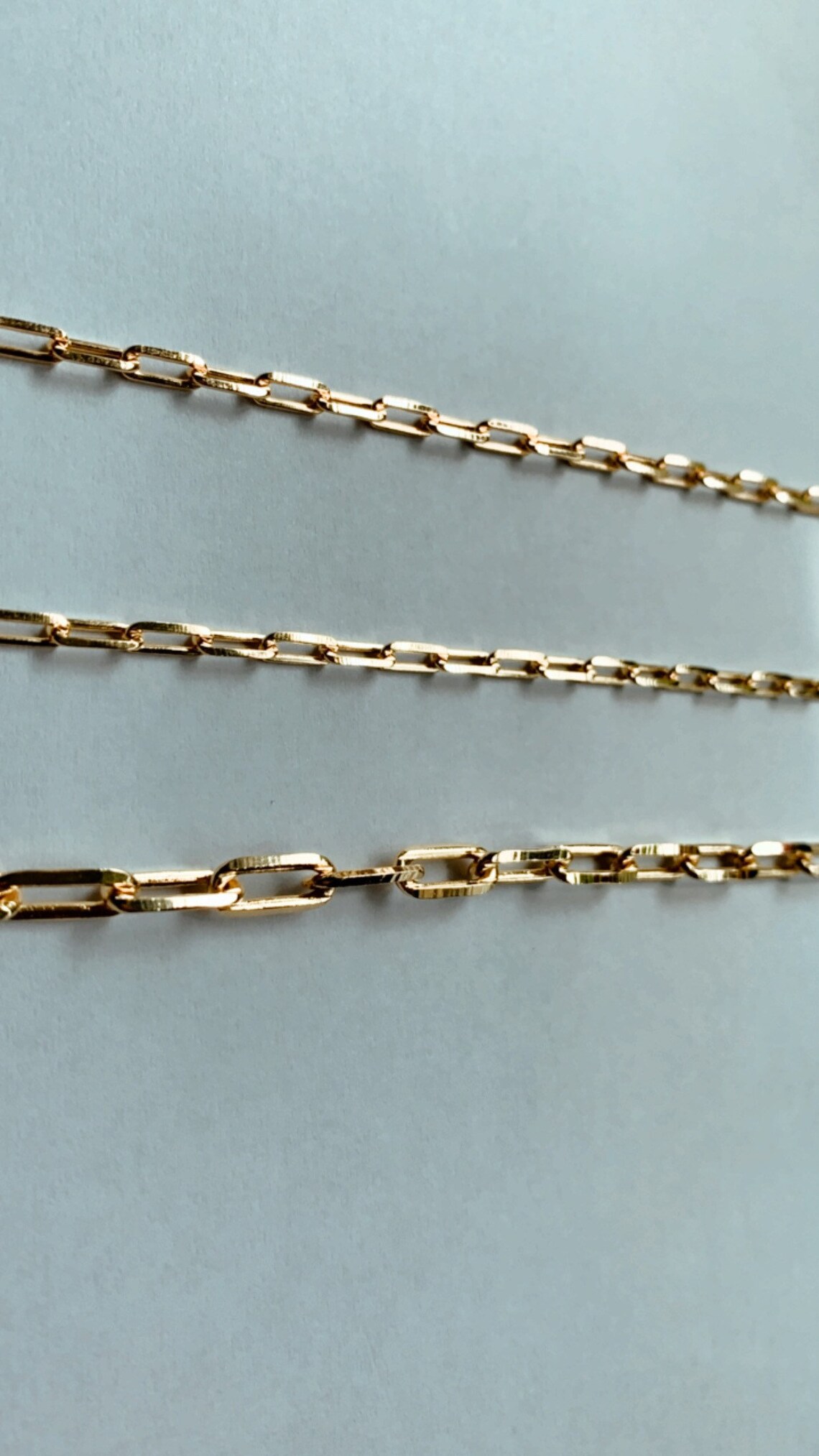 Paper Clip Chains 14, 16, 18 18K Gold Filled, 18K Gold Layered. - Etsy