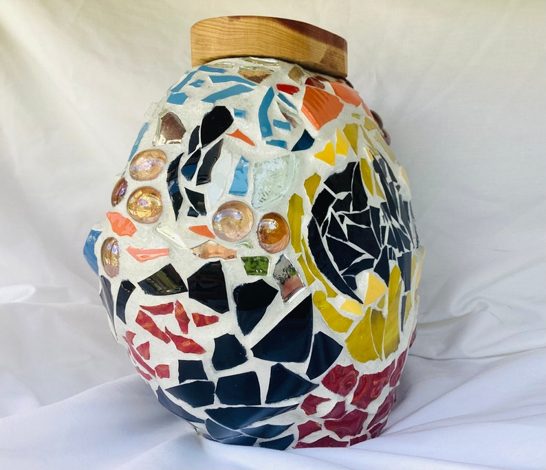 Batman Cremation Urn Mosaic Vase - Etsy