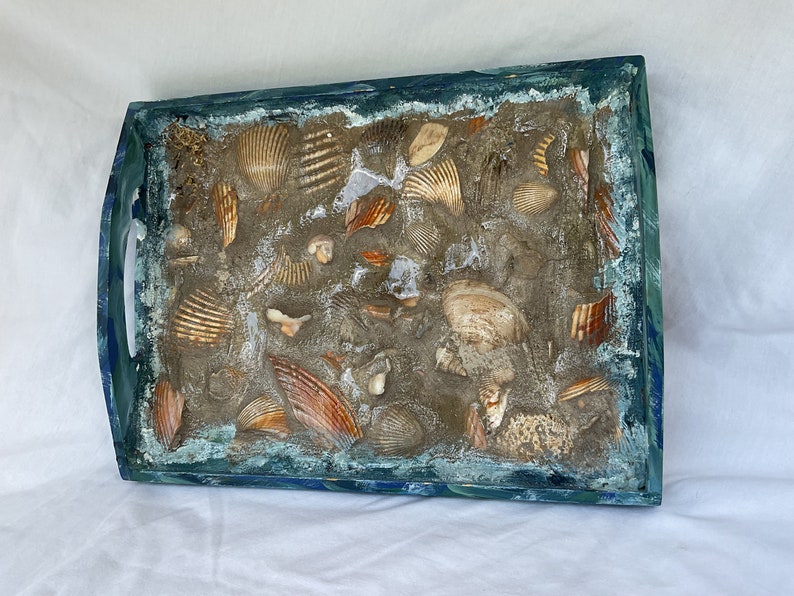Seashell Tray Mosaic Tray - Etsy