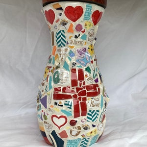 Nurse Cremation Urn Mosaic Vase, Urn for Nurse - Etsy