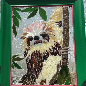 Sloth Stained Glass Mosaic Suncatcher, Sloth Wall Decor - Etsy