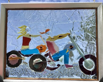 Stained Glass Motorcycle | Etsy