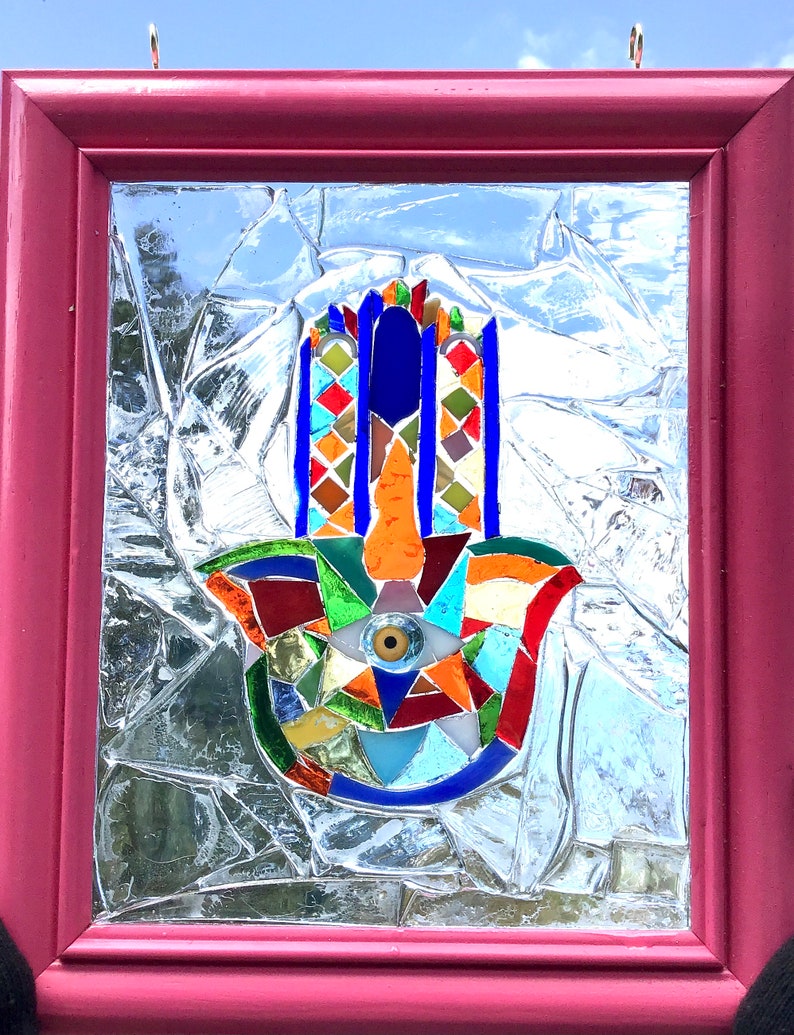 Evil Eye Stained Glass Mosaic Suncatcher, Protection - Etsy