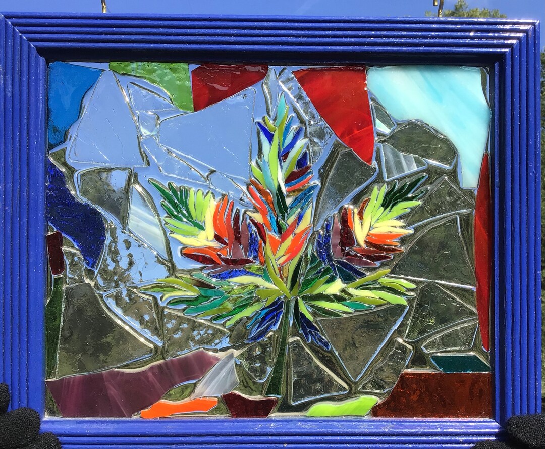 Marijuana Leaf Stained Glass Mosaic Suncatcher - Etsy