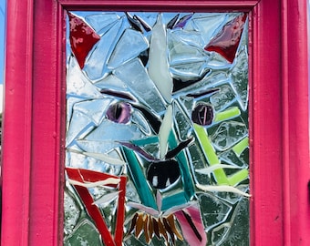 Shaggy Dog Stained Glass Suncatcher - Etsy