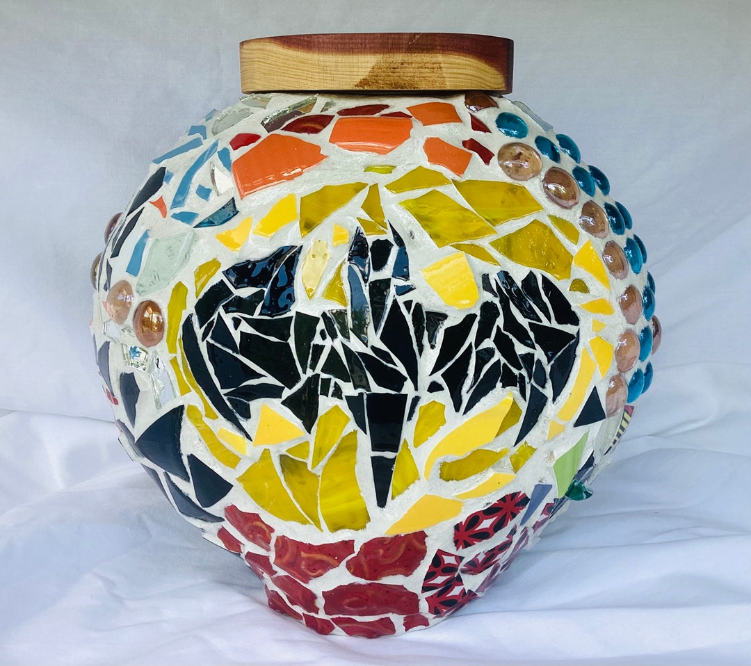 Batman Cremation Urn Mosaic Vase - Etsy