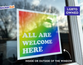 Pride in Business Welcome All Decal - Etsy