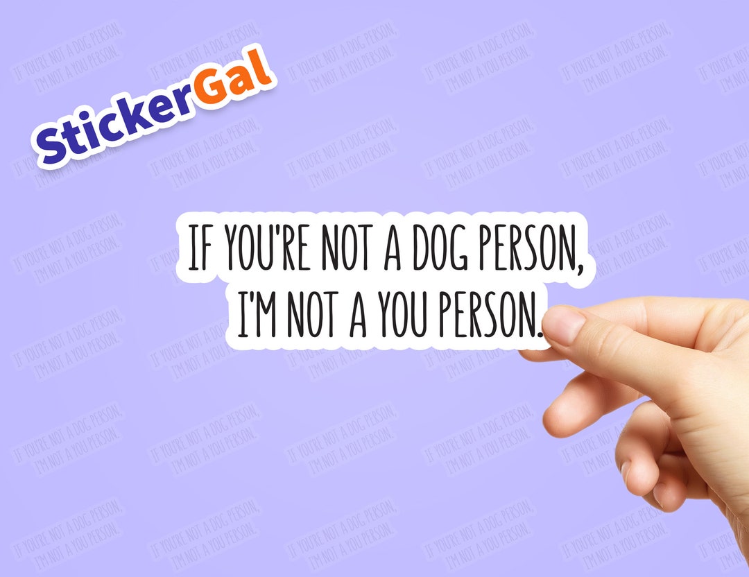 Funny Dog Person Sticker: Laptop, Water Bottle, Car - Etsy