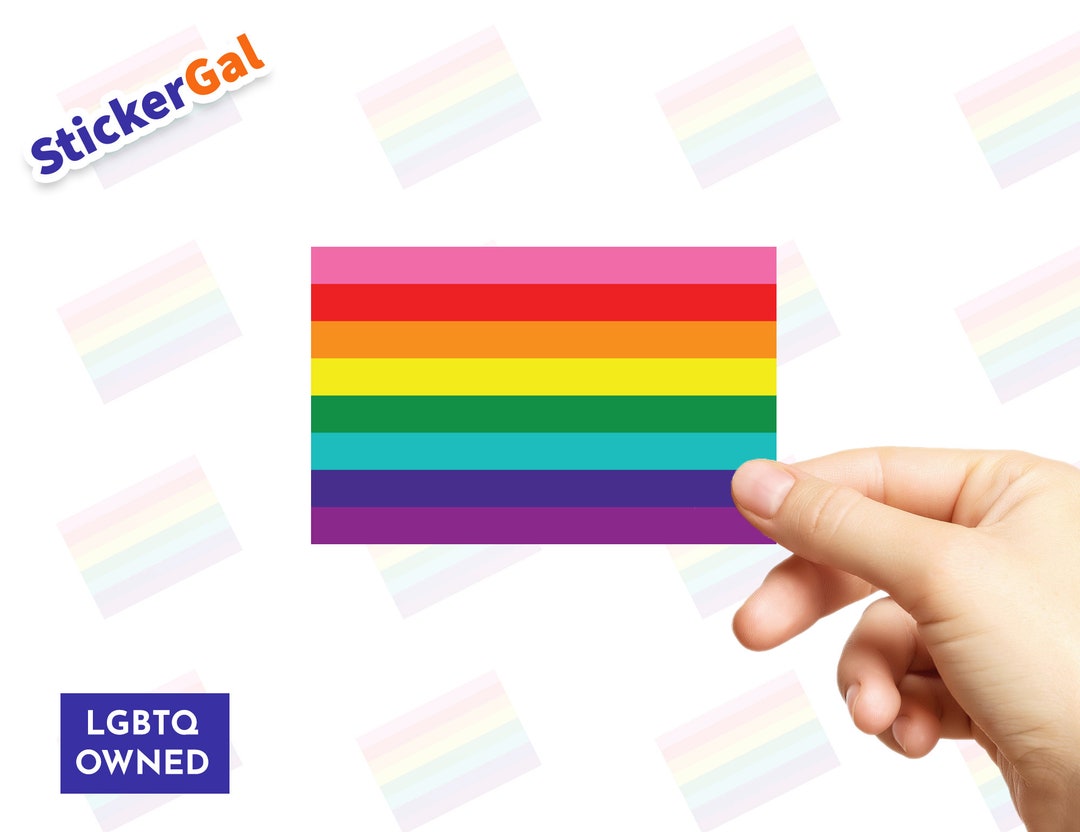 Rainbow Pride Flag Sticker – Waterproof Vinyl LGBTQ+ Decal - Etsy