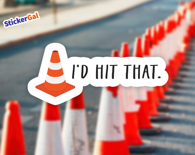 Traffic Cone Stickers, Safety Cone Stickers, Autocross Sticker, Traffic ...