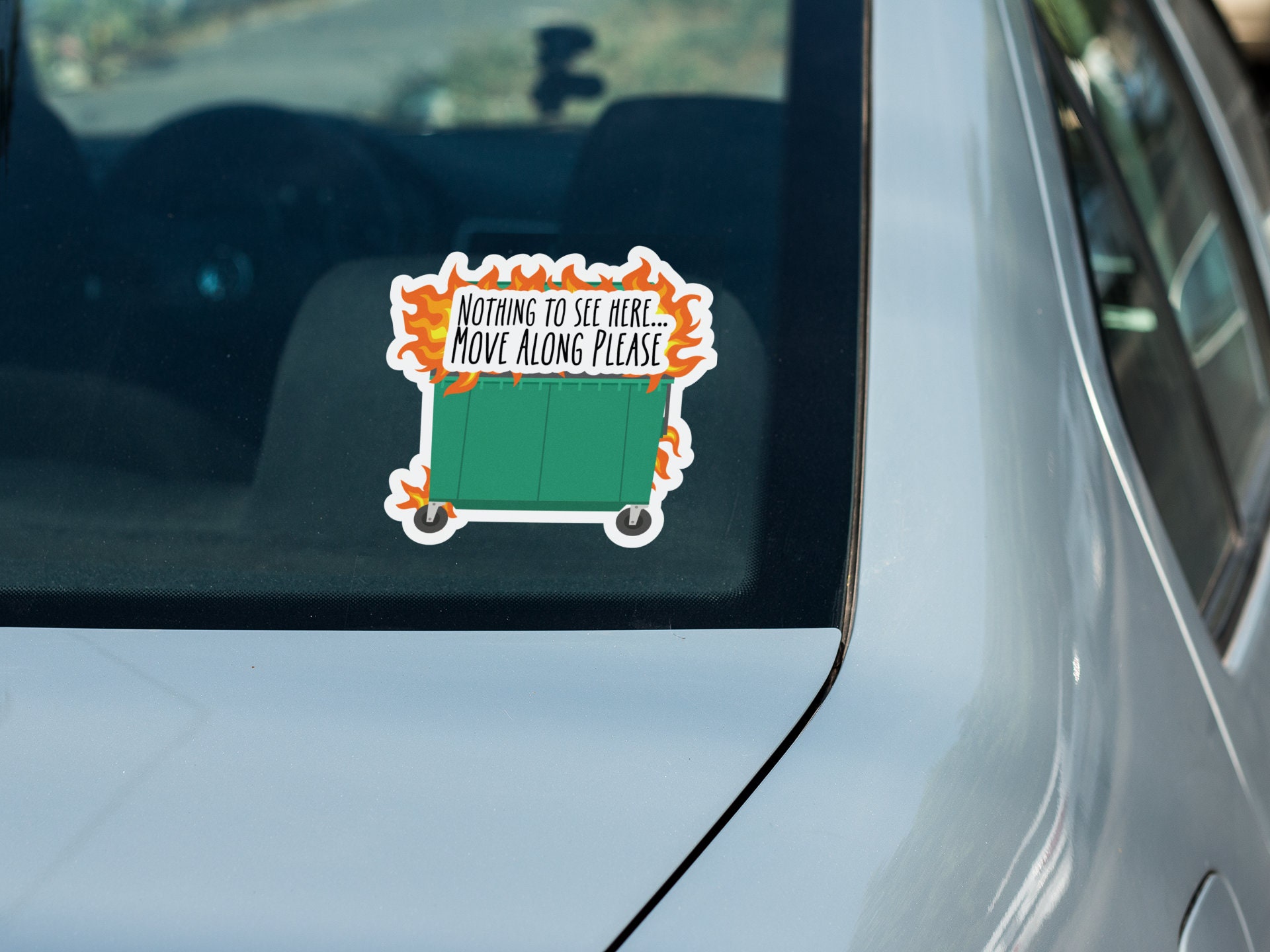 Dumpster Fire Funny Sticker | Sarcastic Laptop, Bumper Sticker - Etsy
