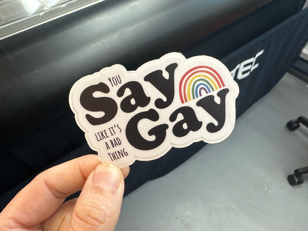 Say Gay Pride Sticker: Sarcastic LGBTQ+ Vinyl Decal - Etsy