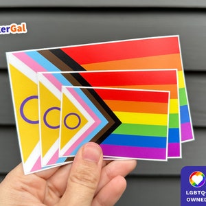 Progress Pride Flag Bumper Sticker | Intersex Inclusive 2021 Progress ...