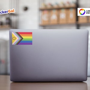Progress Pride Flag Bumper Sticker | Intersex Inclusive 2021 Progress ...