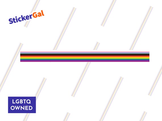 Progress Pride Flag Sticker Subtle Pride Pin Stripe LGBTQ - Etsy