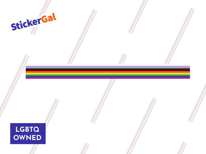 Progress Pride Flag Sticker Subtle Pride Pin Stripe LGBTQ - Etsy