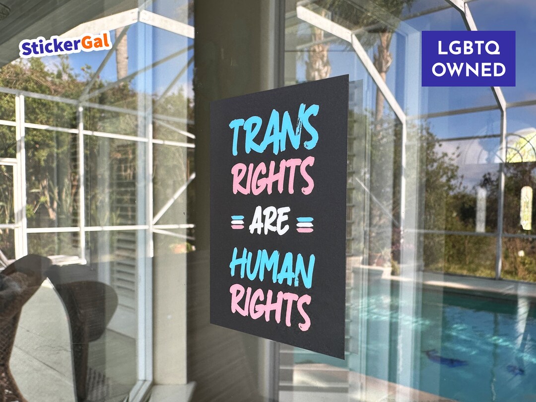 Trans Rights Are Human Rights Bumper Sticker | Transgender Pride ...