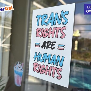 Trans Rights Are Human Rights Bumper Sticker | Transgender Pride ...