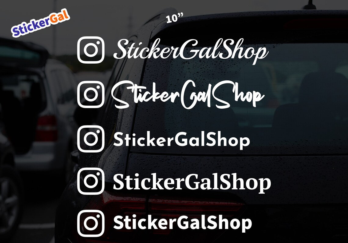 Instagram Car Decal 10 Wide Instagram decal | Etsy