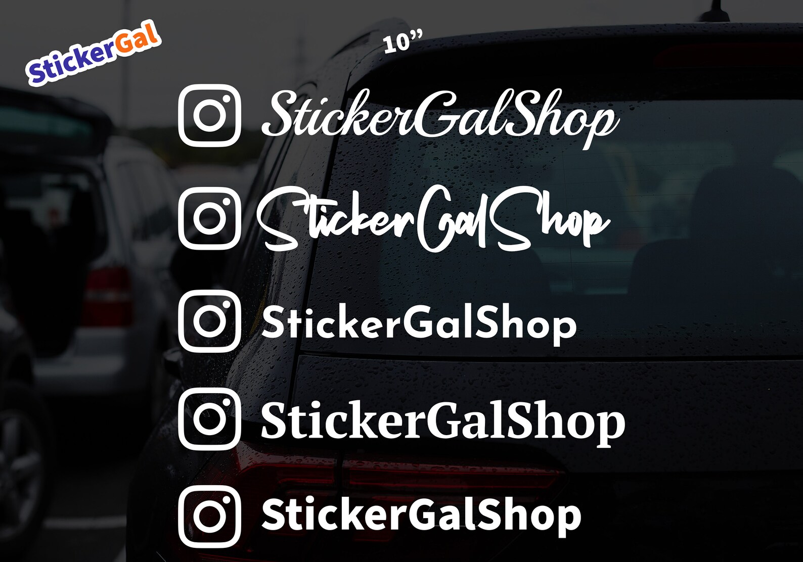 Instagram Car Decal 10 Wide Instagram decal | Etsy